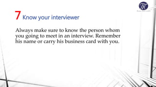 7 Tips for preparing walk-in interviews | PPTX