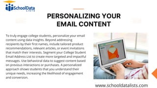 7 Tips for Maximizing ROI with a College Student Email List | PDF ...