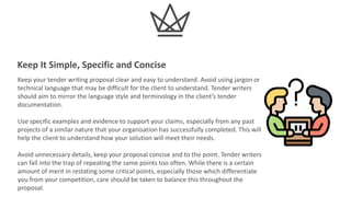 7 Tips for Novice Tender Writers | PPT