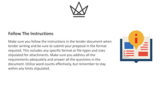 7 Tips for Novice Tender Writers | PPT