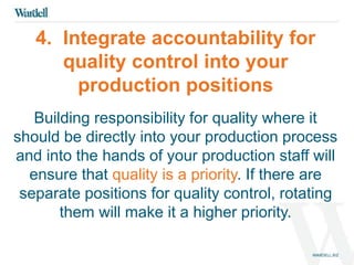 7 Tips to Avoid Poor Quality Production | PPTX | Manufacturing Industry ...