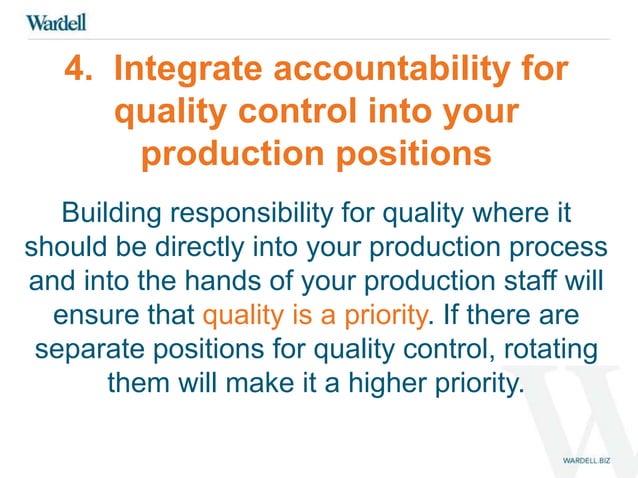 7 Tips to Avoid Poor Quality Production | PPTX | Manufacturing Industry ...