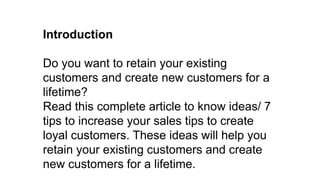 7 Tips to Increase Your Sales | PPT