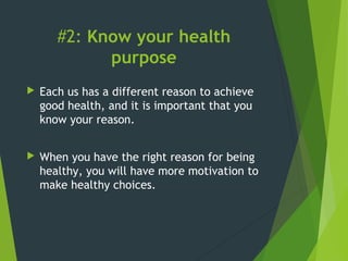 7 tips to motivate yourself to eat healthier | PPT
