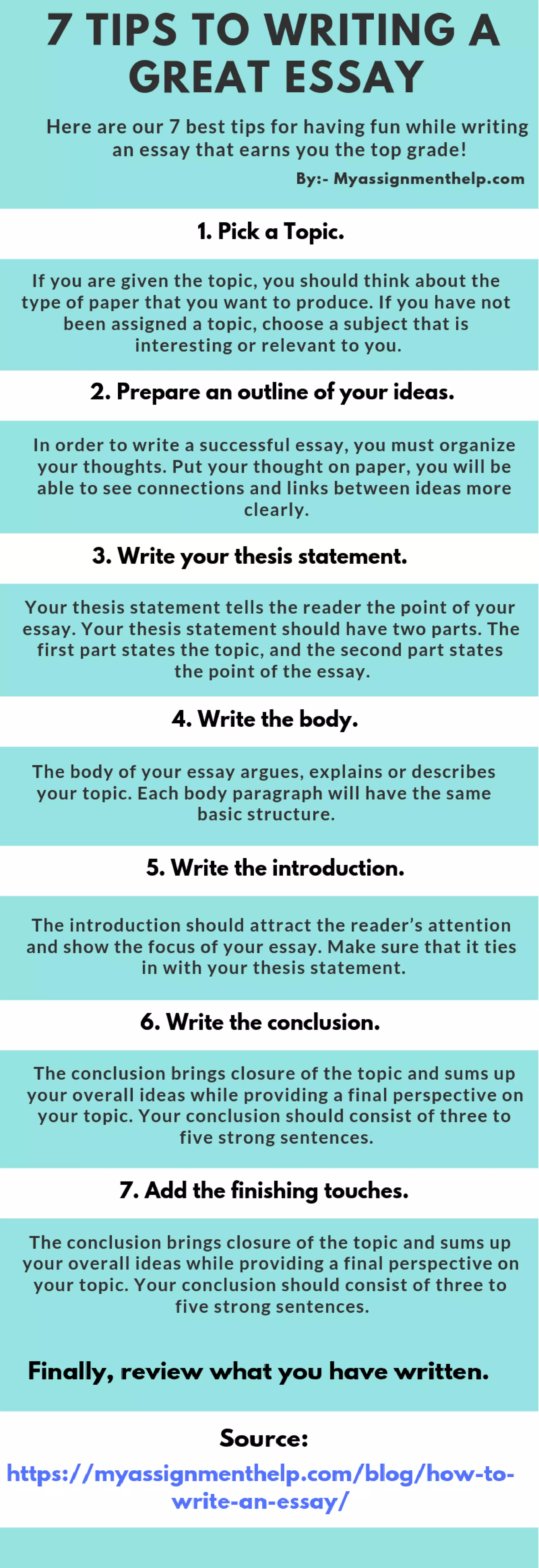 7 tips to writing a great essay | PDF