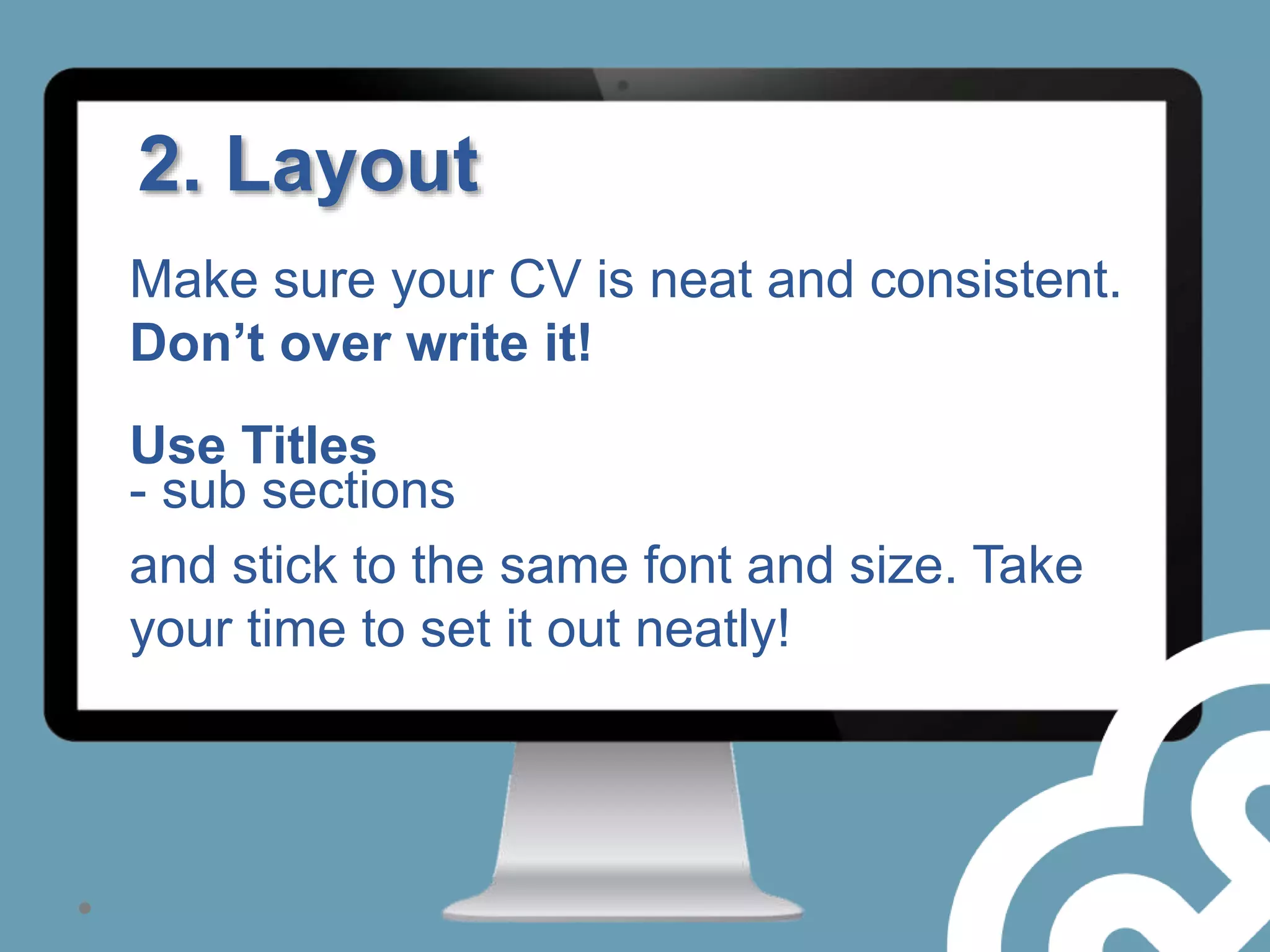 7 tips when writing your first CV | PPT