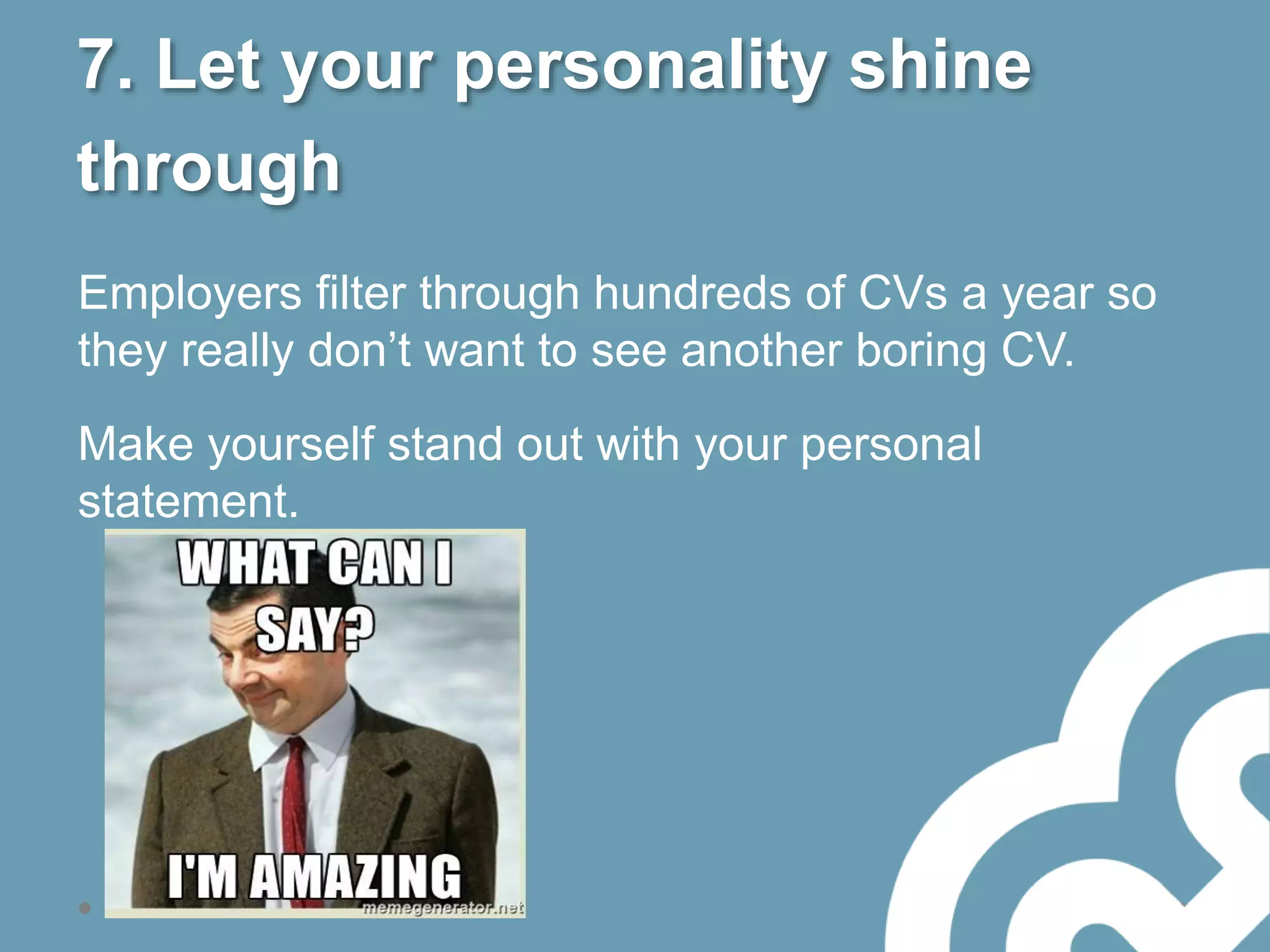 7 tips when writing your first CV | PPT