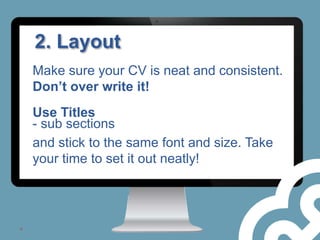 7 tips when writing your first CV | PPT