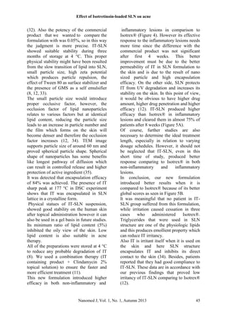 The efficacy of Isotretinoin-loaded solid lipid nanoparticles in ...