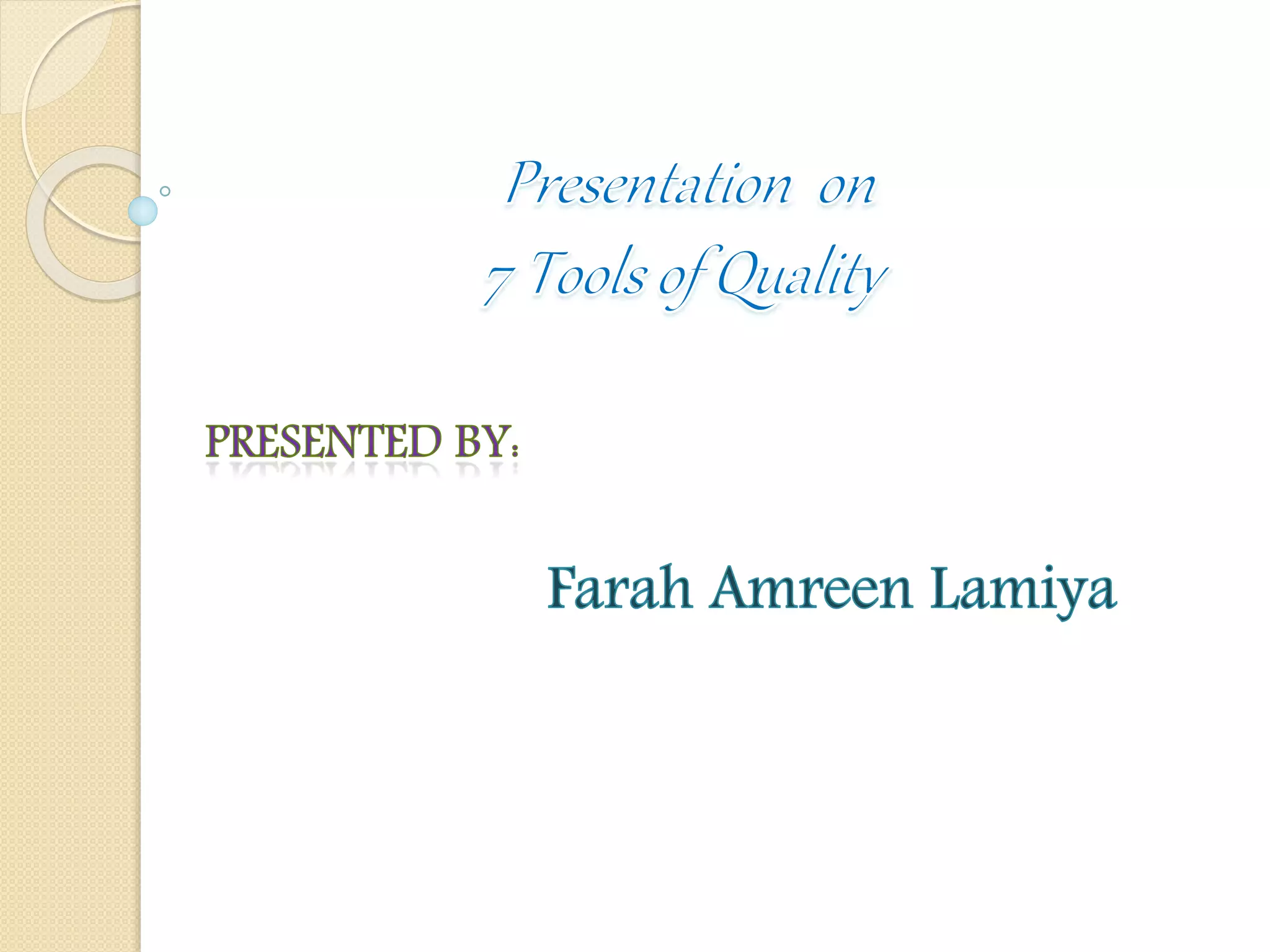 7 tools of quality | PPTX