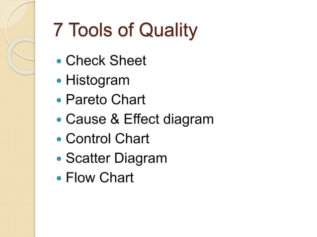 7 tools of quality | PPTX | Science