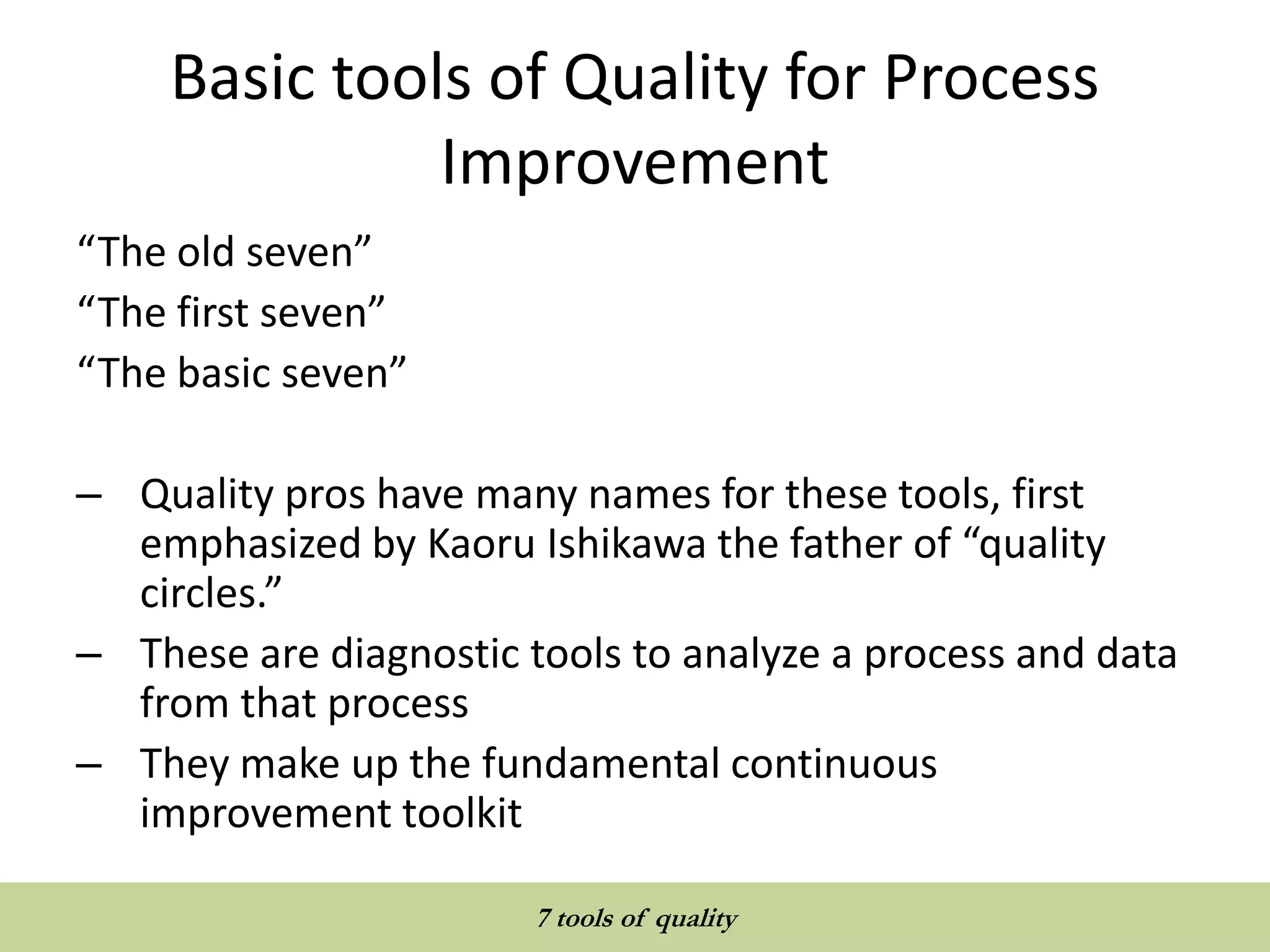 Quality tools and techniques- 7 tools of quality | PPTX