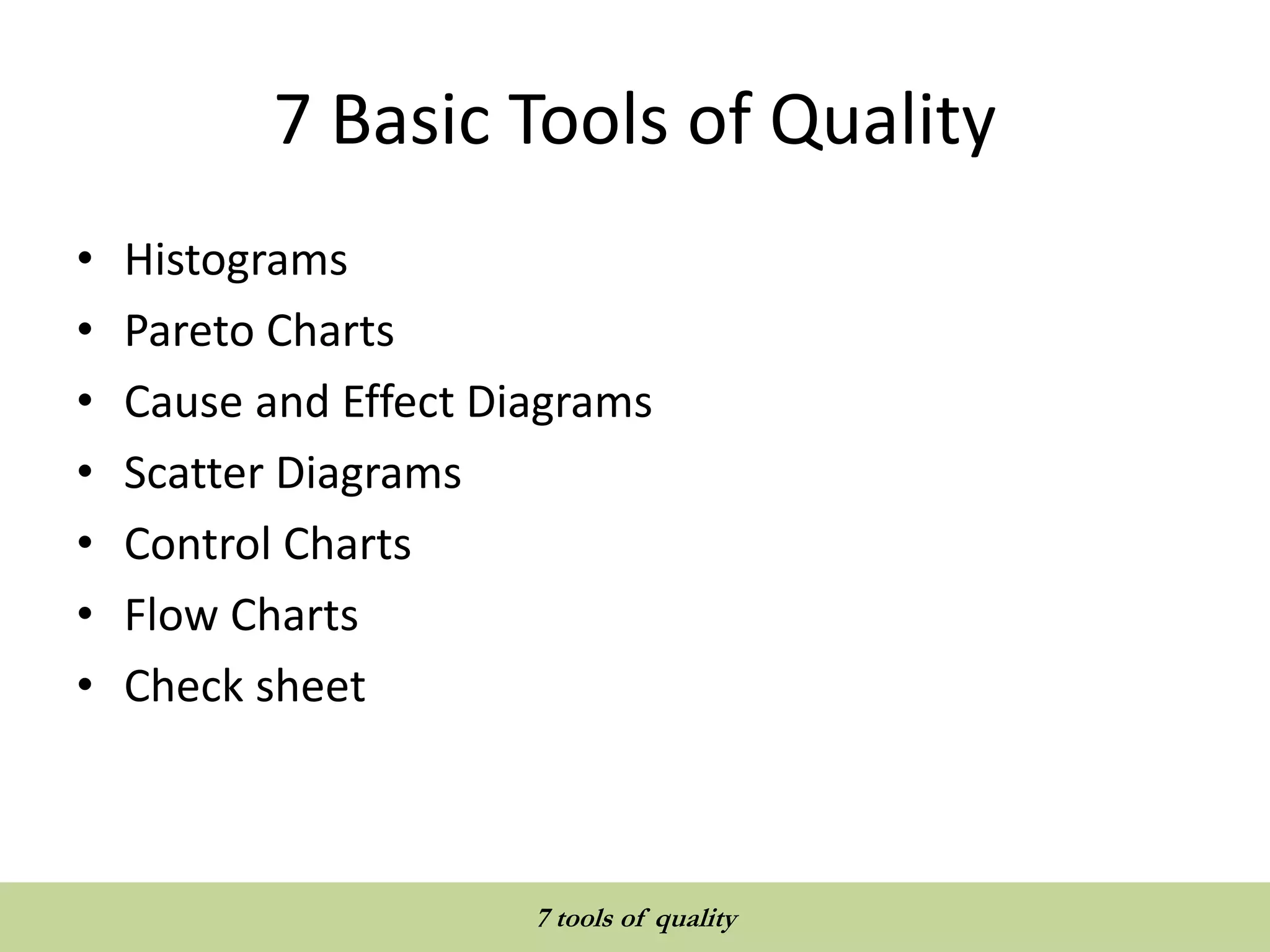 Quality tools and techniques- 7 tools of quality | PPTX