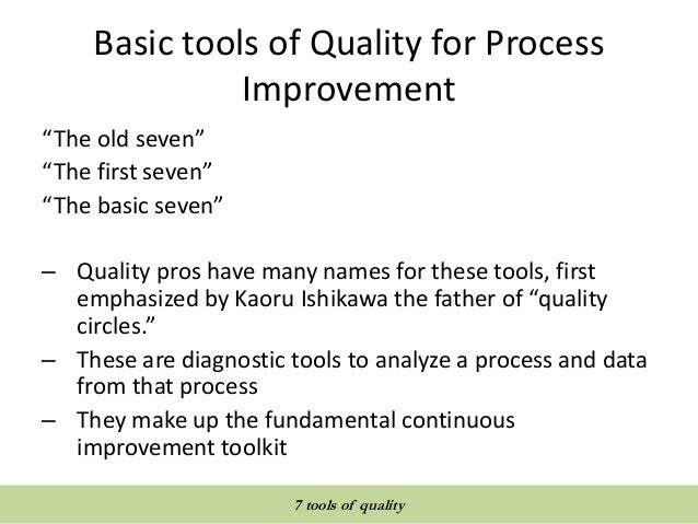 Quality tools and techniques- 7 tools of quality