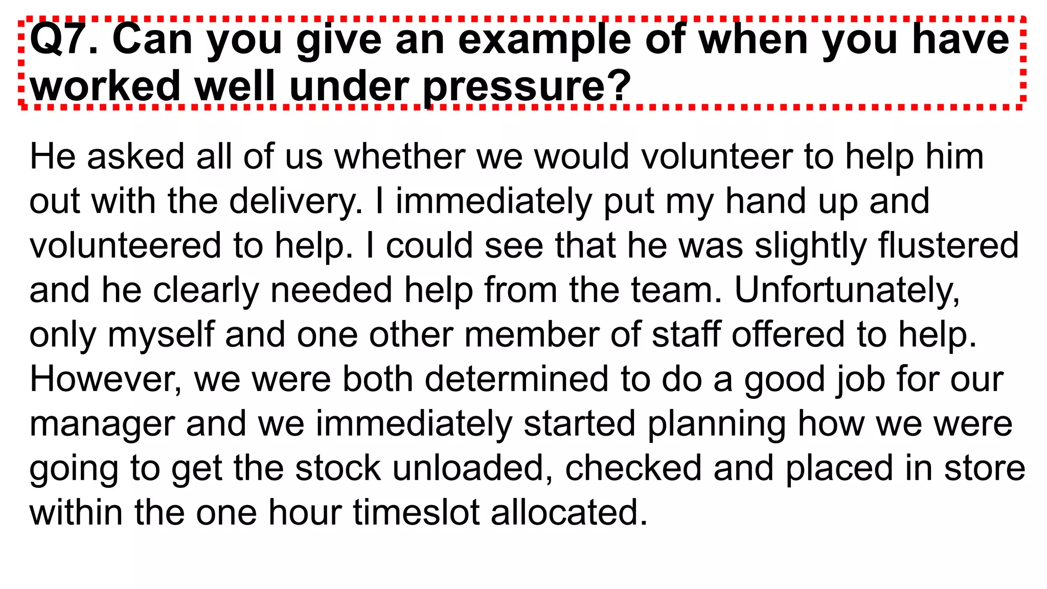7 top interview questions and answers by Richard McMunn | PPTX