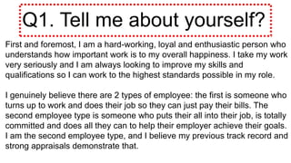 7 top interview questions and answers by Richard McMunn | PPTX