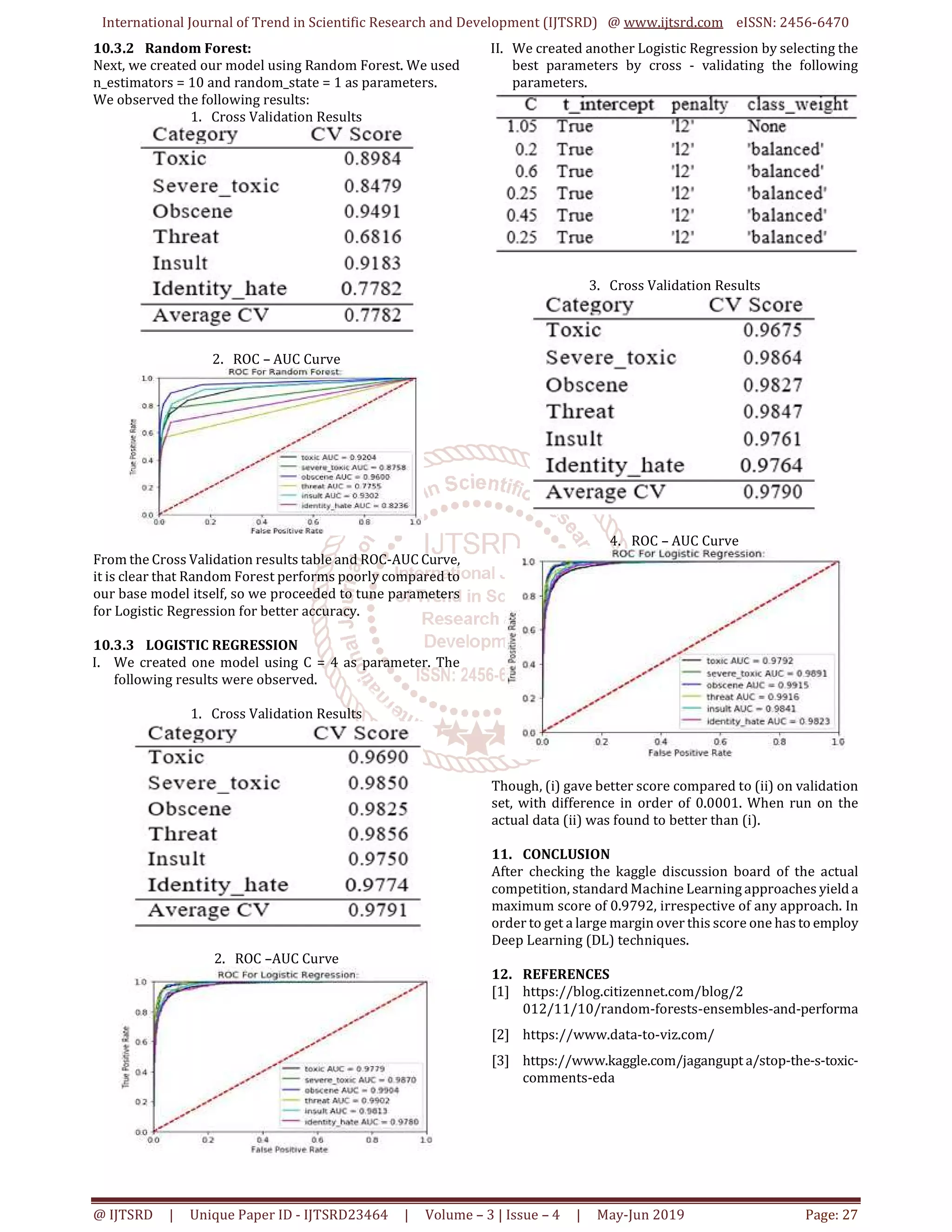 Toxic Comment Classification Pdf Computing Technology And Computing 2630