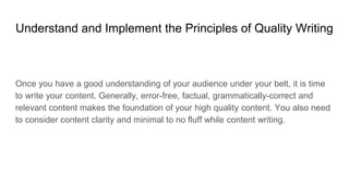 7 Traits of High Quality Content Useful Tips to Improve Your Writing.pptx