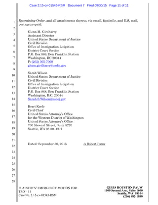 Emergency Motion for Temporary Restraining Order | PDF