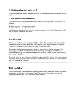 7 Proven Methods to Organically Grow Your Email List in 2026 for ...