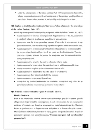 Indian Contract Act - 1872 | PDF