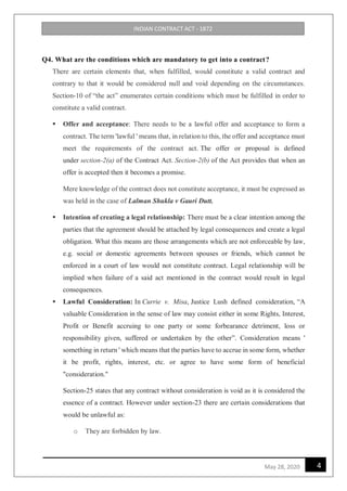 Indian Contract Act - 1872 | PDF