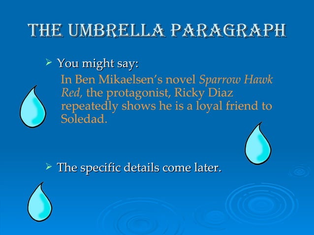 7 t umbrella paragraph | PPT