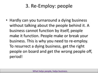 7 turnaround strategies to revive a dying business | PPTX