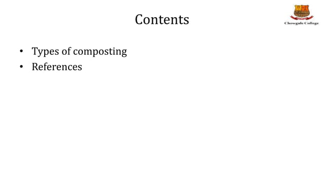 Types & methods of composting | PPTX