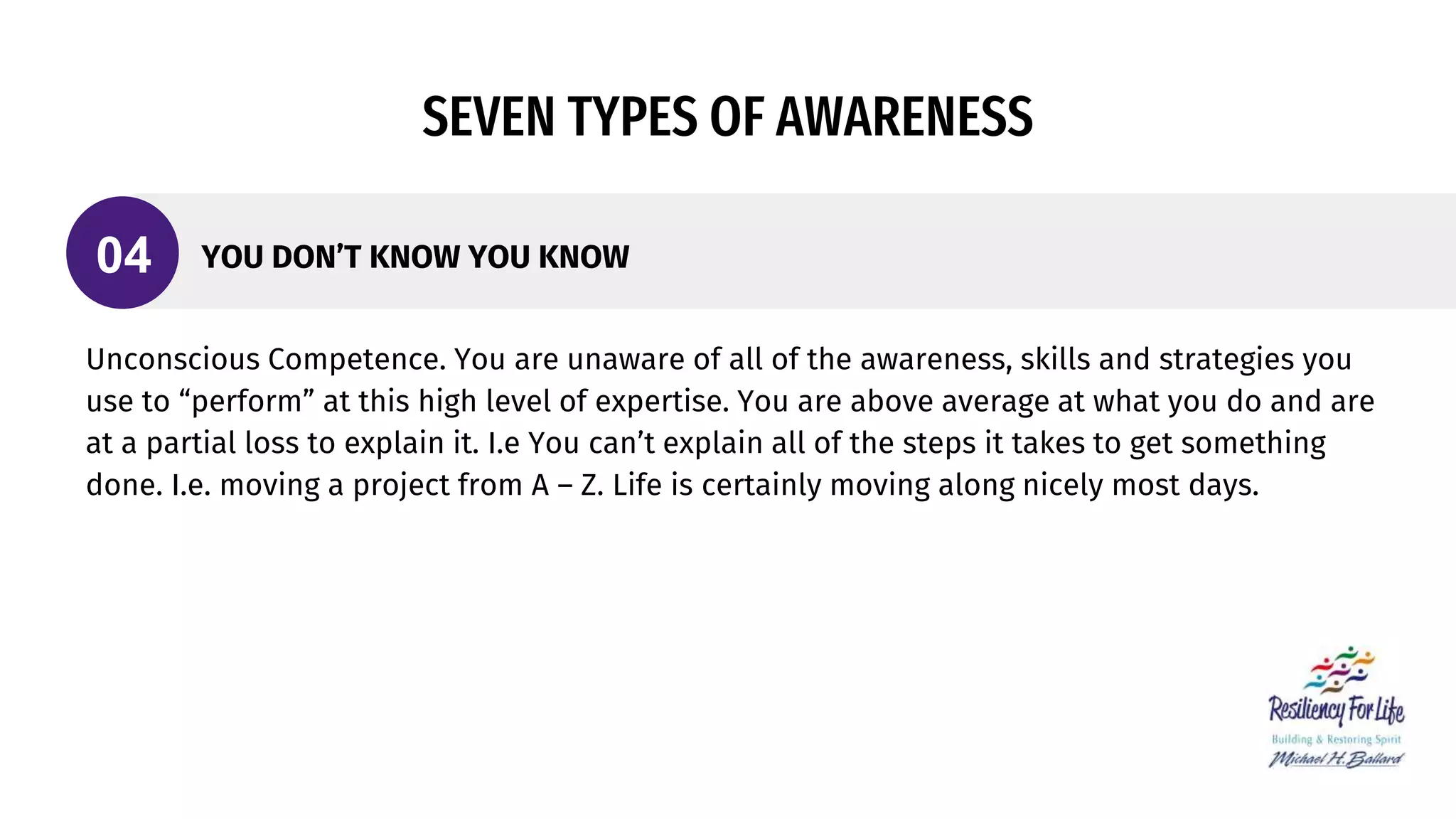 7 types of Awareness Expanded vr 3 | PPT