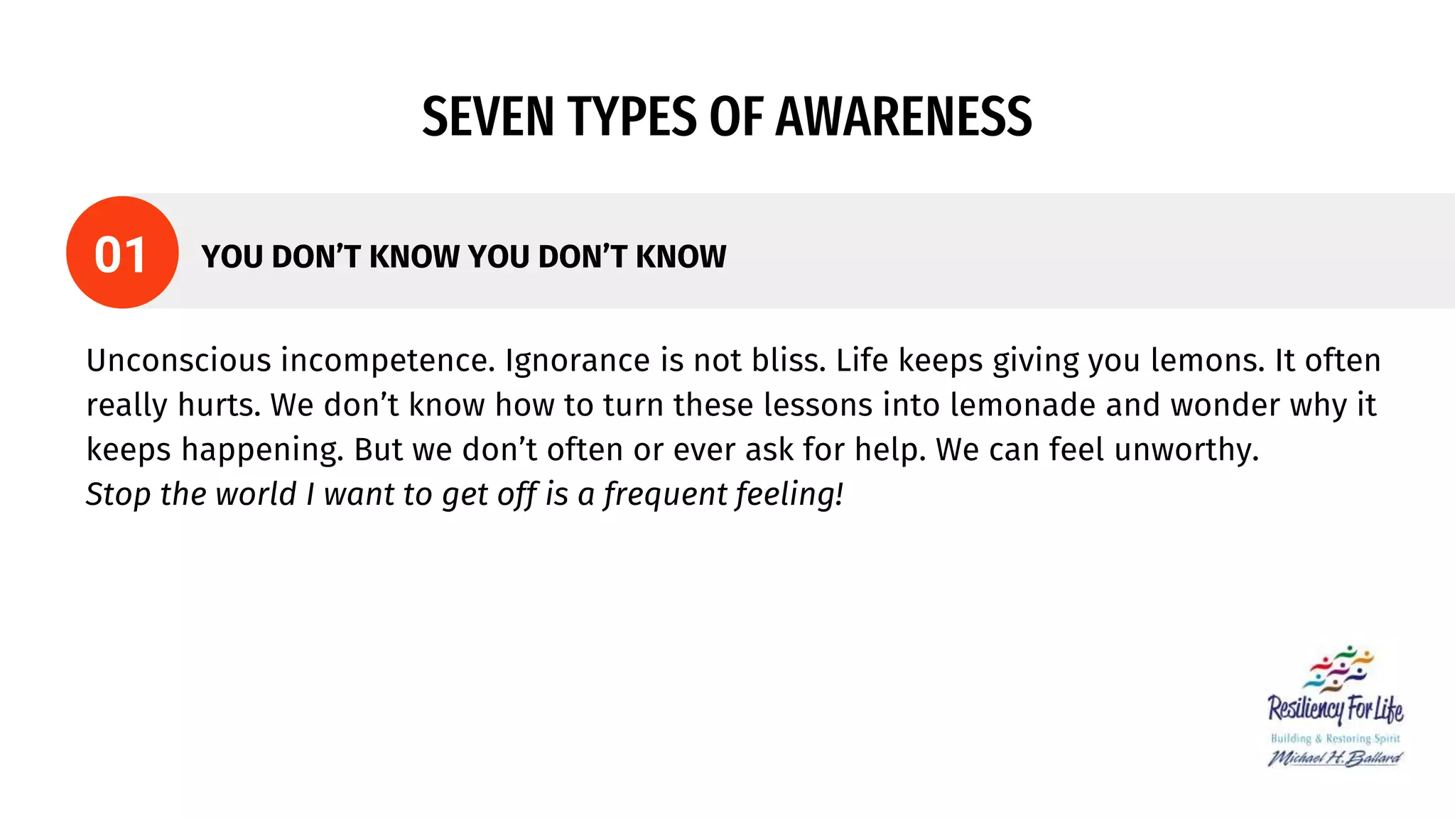 7 types of Awareness Expanded vr 3 | PPT