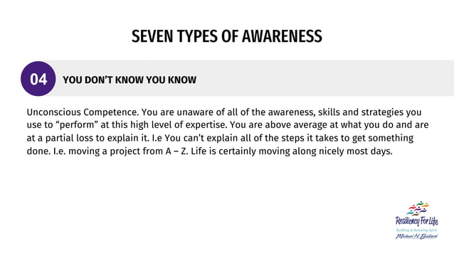 7 Types of Awareness (powerpoint) | PPT