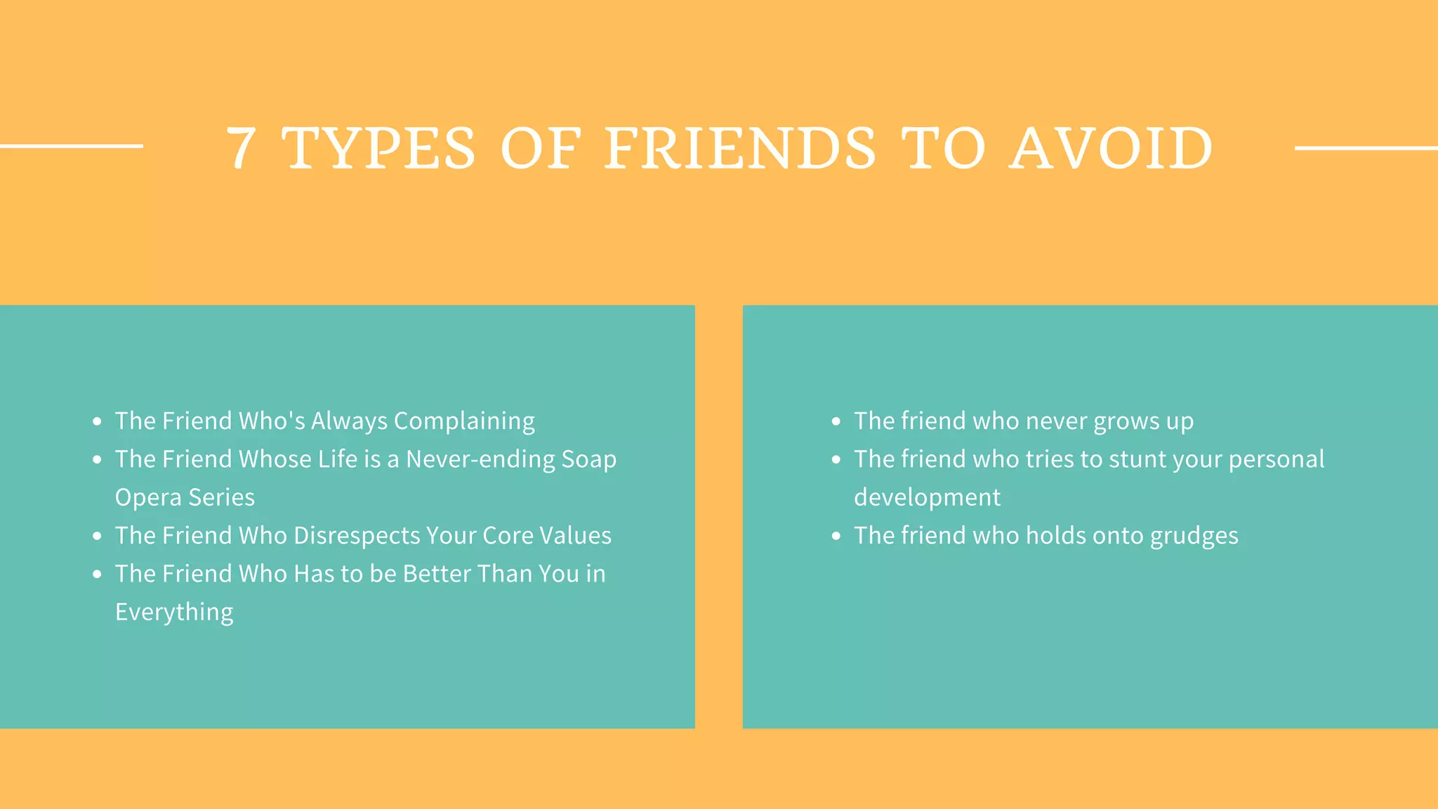 7 Types of Friends to Avoid for a Happier Life | PPT