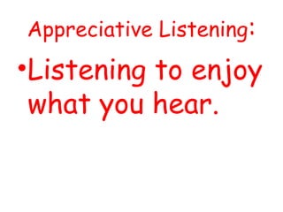 7 types of listening | PPT