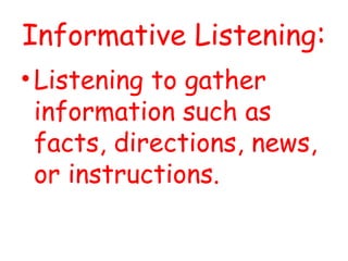 7 types of listening | PPT