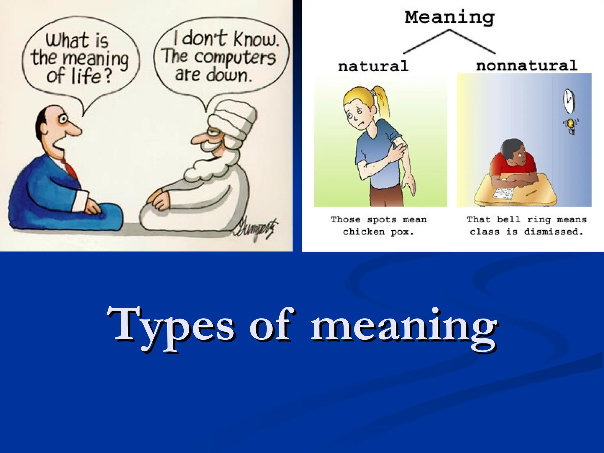Seven types of meaning with some examples | PPT