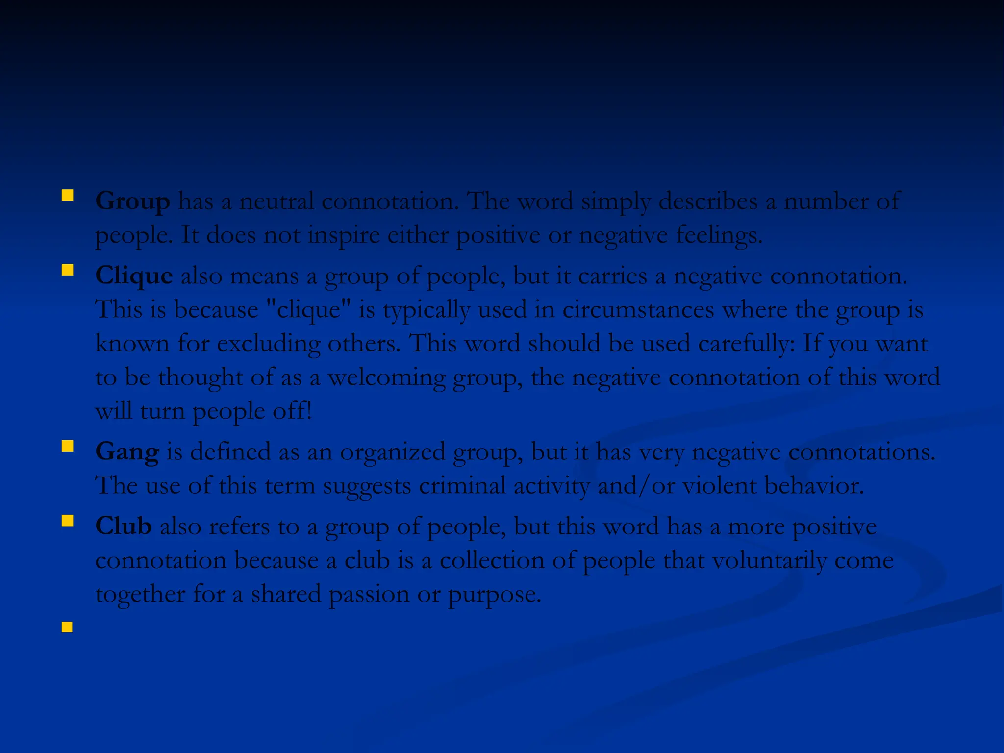 Seven types of meaning with some examples | PPT