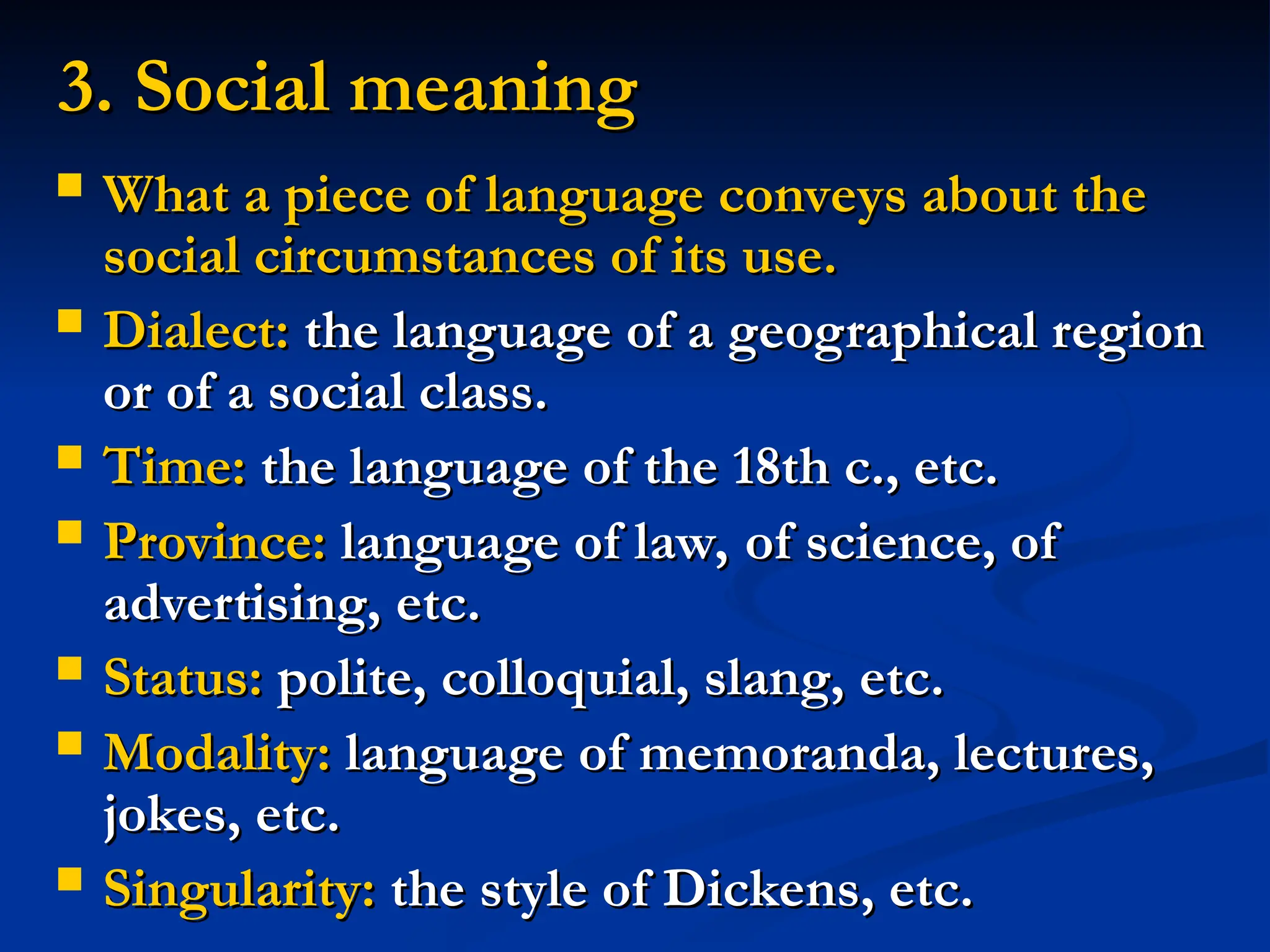 Seven types of meaning with some examples | PPT