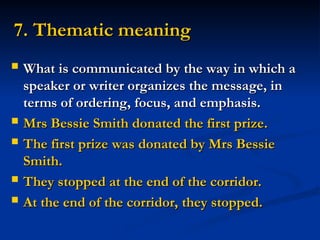 Seven types of meaning with some examples | PPT