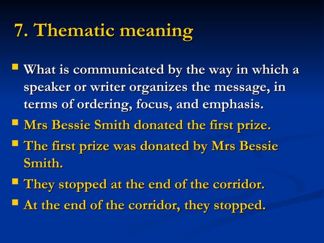 Seven types of meaning with some examples | PPT