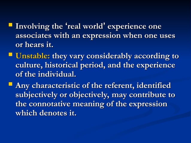Seven types of meaning with some examples | PPT
