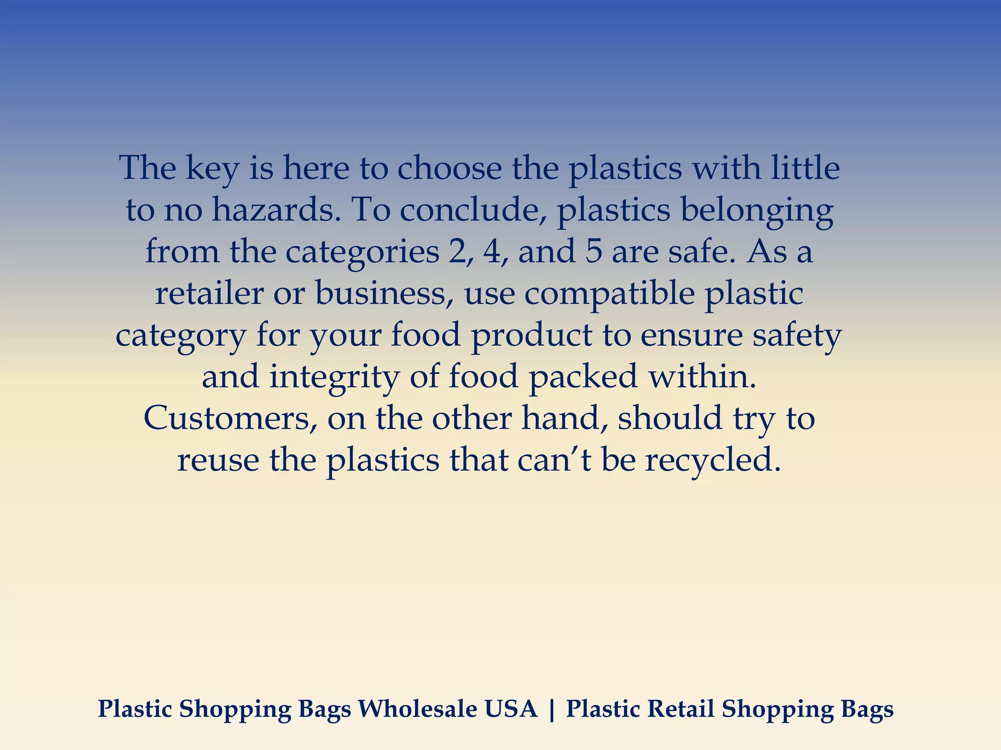 7 types of plastics and which one you should use | PPTX
