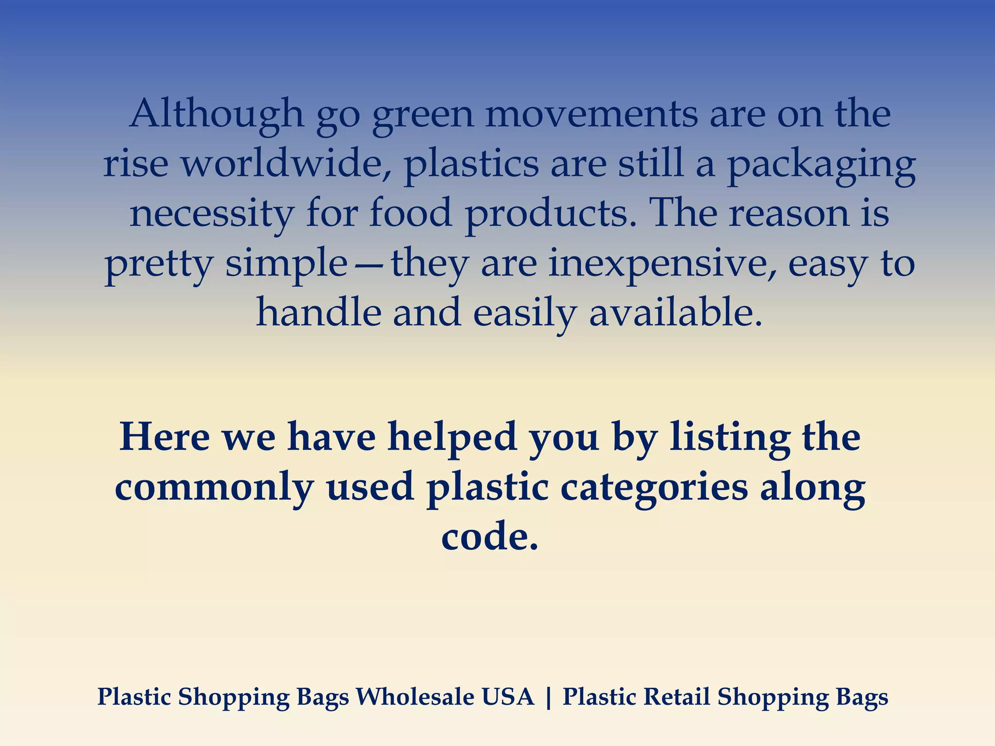 7 types of plastics and which one you should use | PPTX