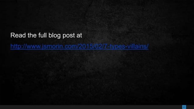 7 types of villains | PPTX