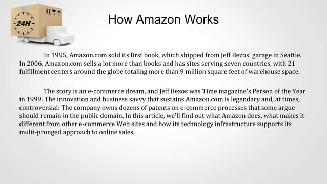 amazon history and work | PPTX | Internet | Computing