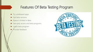 Beta tester | PPT