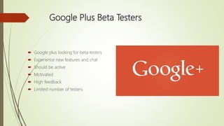 Beta tester | PPTX