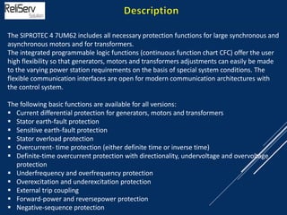 7UM62 Generator Protection Relay | PDF