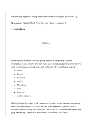 7 unsur dan obyek karya seni rupa 2 dimens2 | PDF