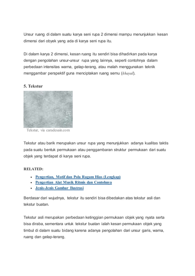 7 unsur dan obyek karya seni rupa 2 dimens2 | PDF